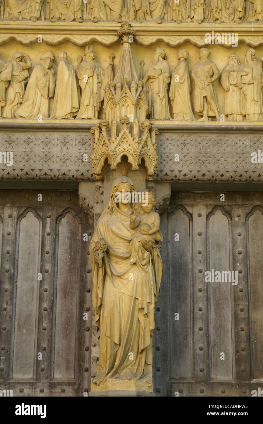 Above the portico of Westminster Abbey London England UK Stock Photo ...