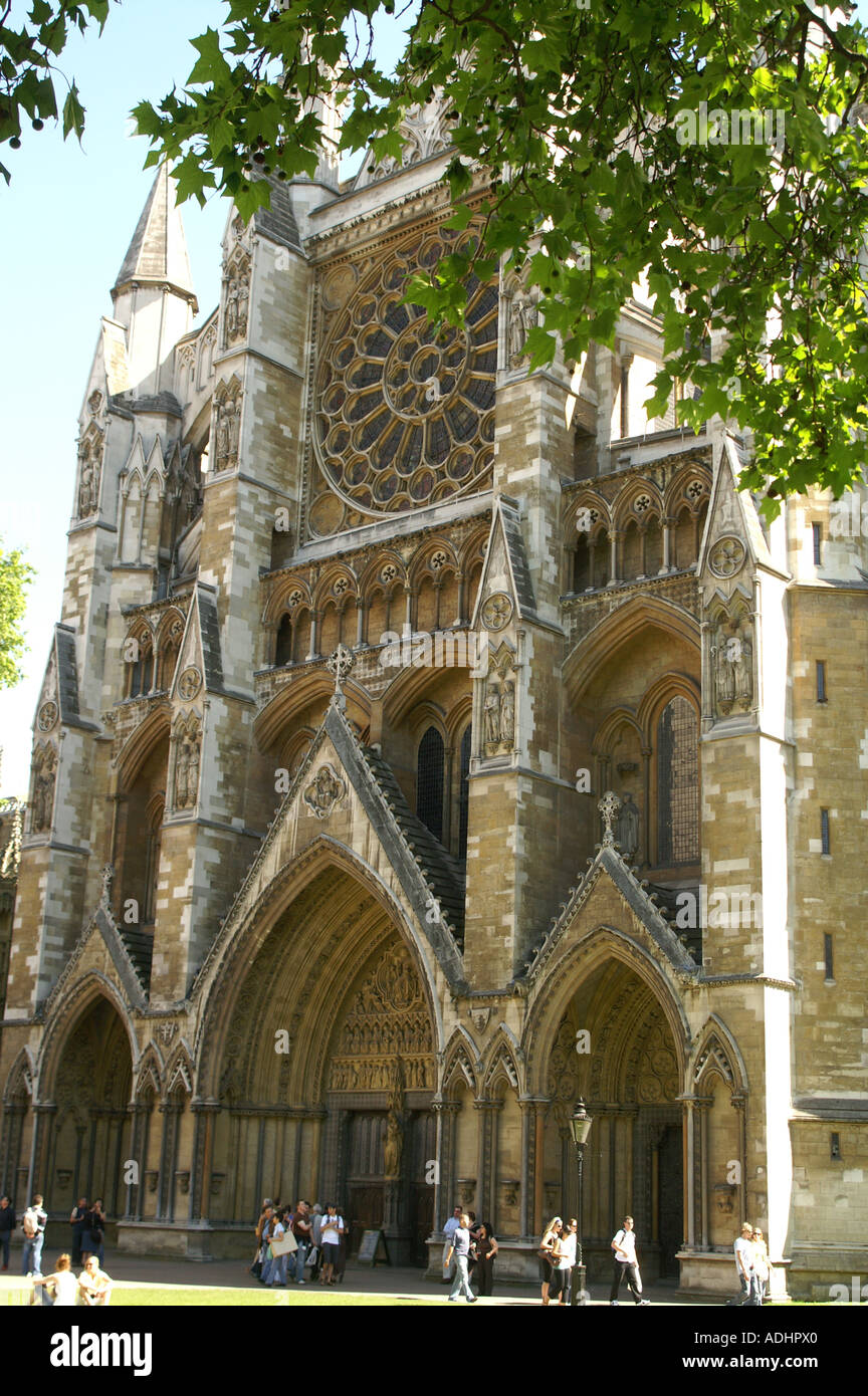Portico of Westminster Abbey London England UK Stock Photo - Alamy