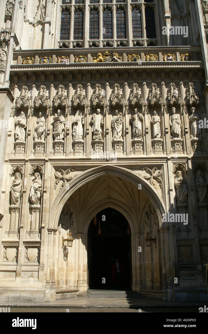 Portico of Westminster Abbey London England UK Stock Photo - Alamy