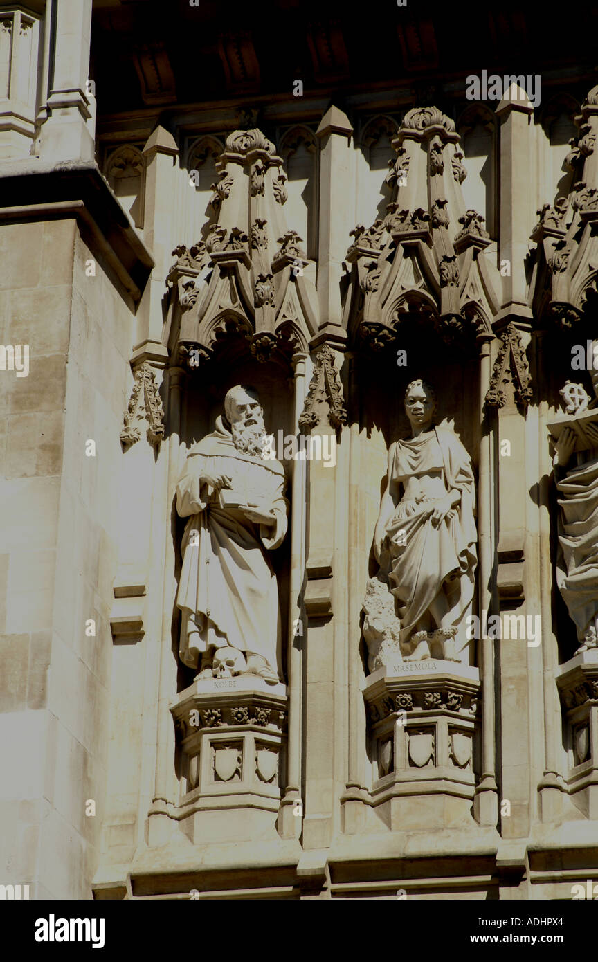Above the portico of Westminster Abbey London England UK Stock Photo ...