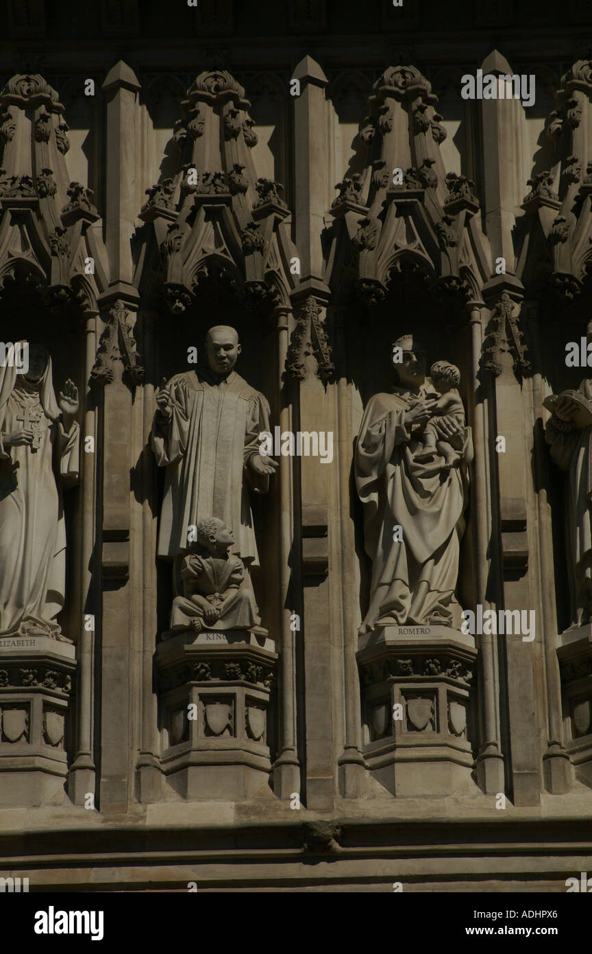 Above the portico of Westminster Abbey London England UK Stock Photo ...