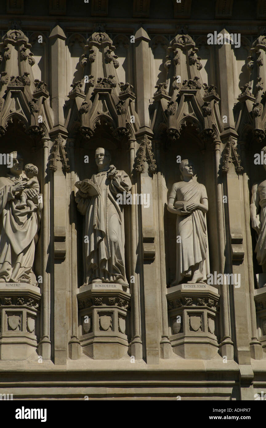 Above the portico of Westminster Abbey London England UK Stock Photo ...