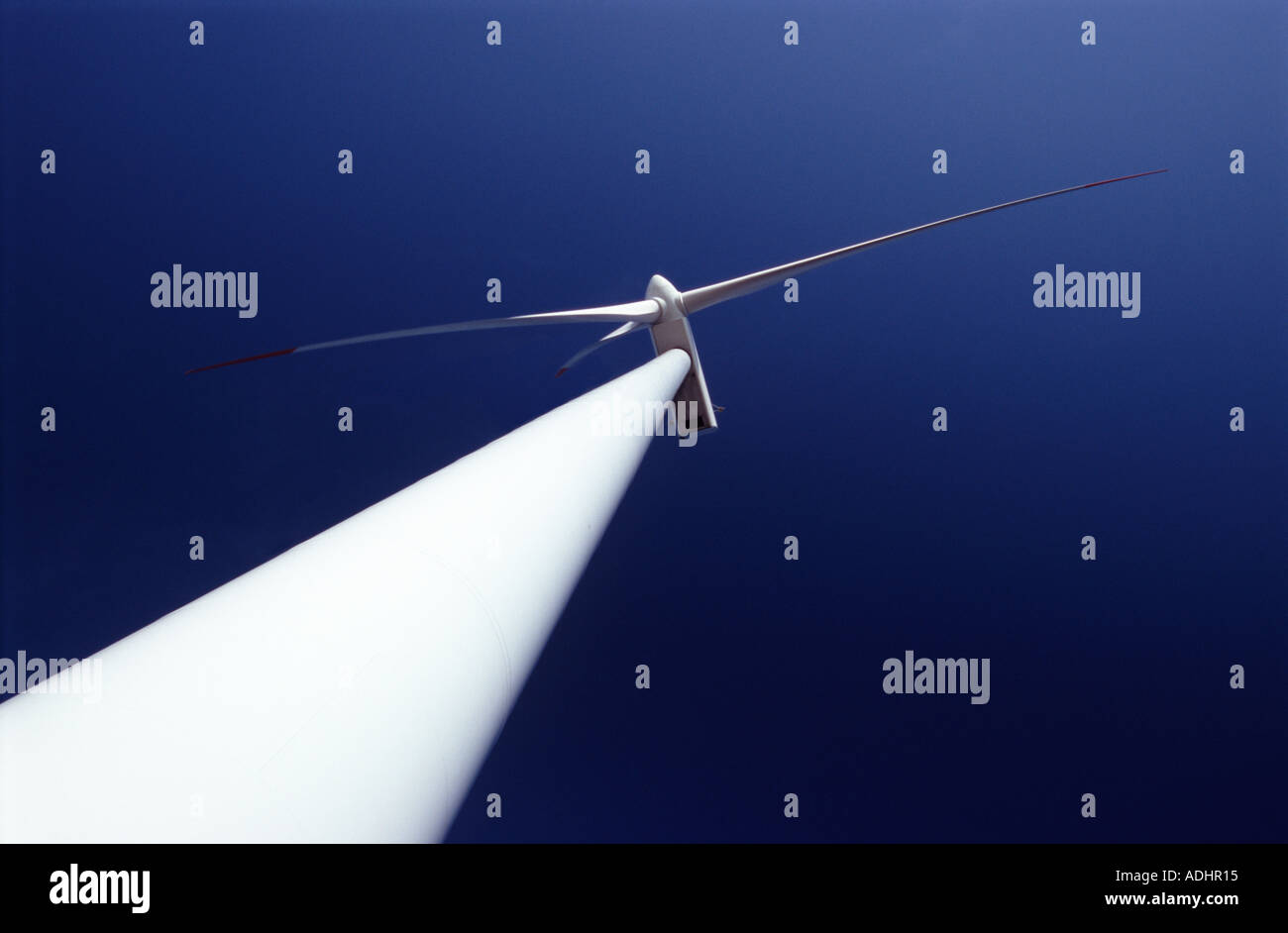 Modern offshore wind turbine, 2.0 MegaWatt Vestas V80, at sea near ...