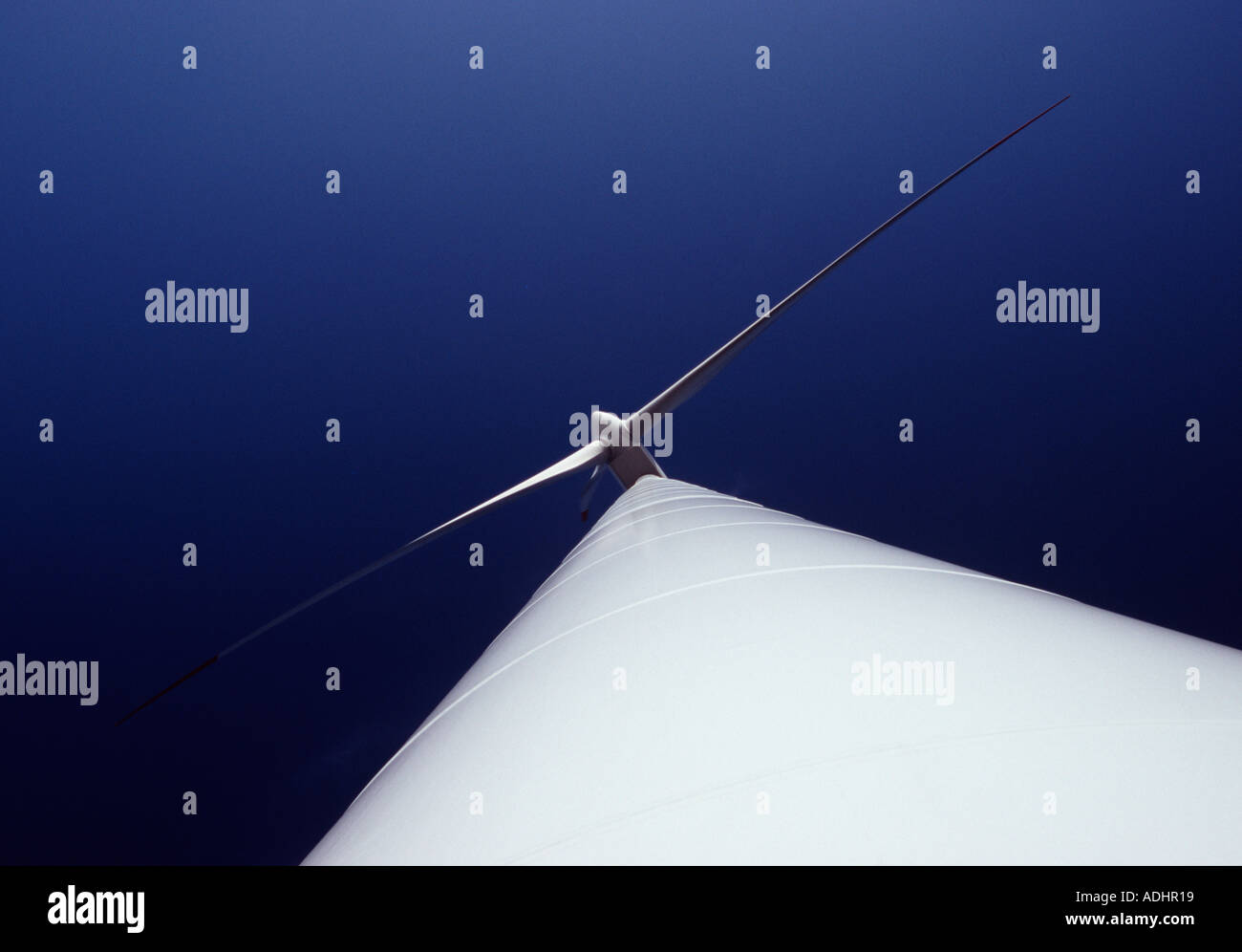 Modern offshore wind turbine, 2.0 MegaWatt Vestas V80, at sea near ...