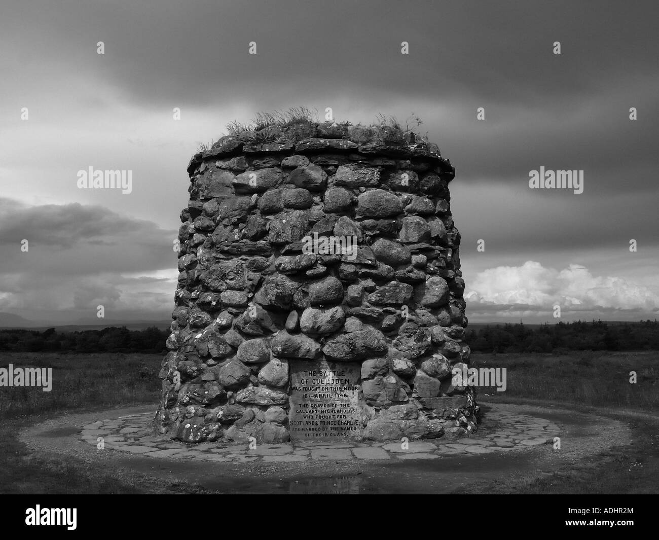 Memorial Cairn at Cullodon, Scottish Highlands, Scotland UK Stock Photo ...