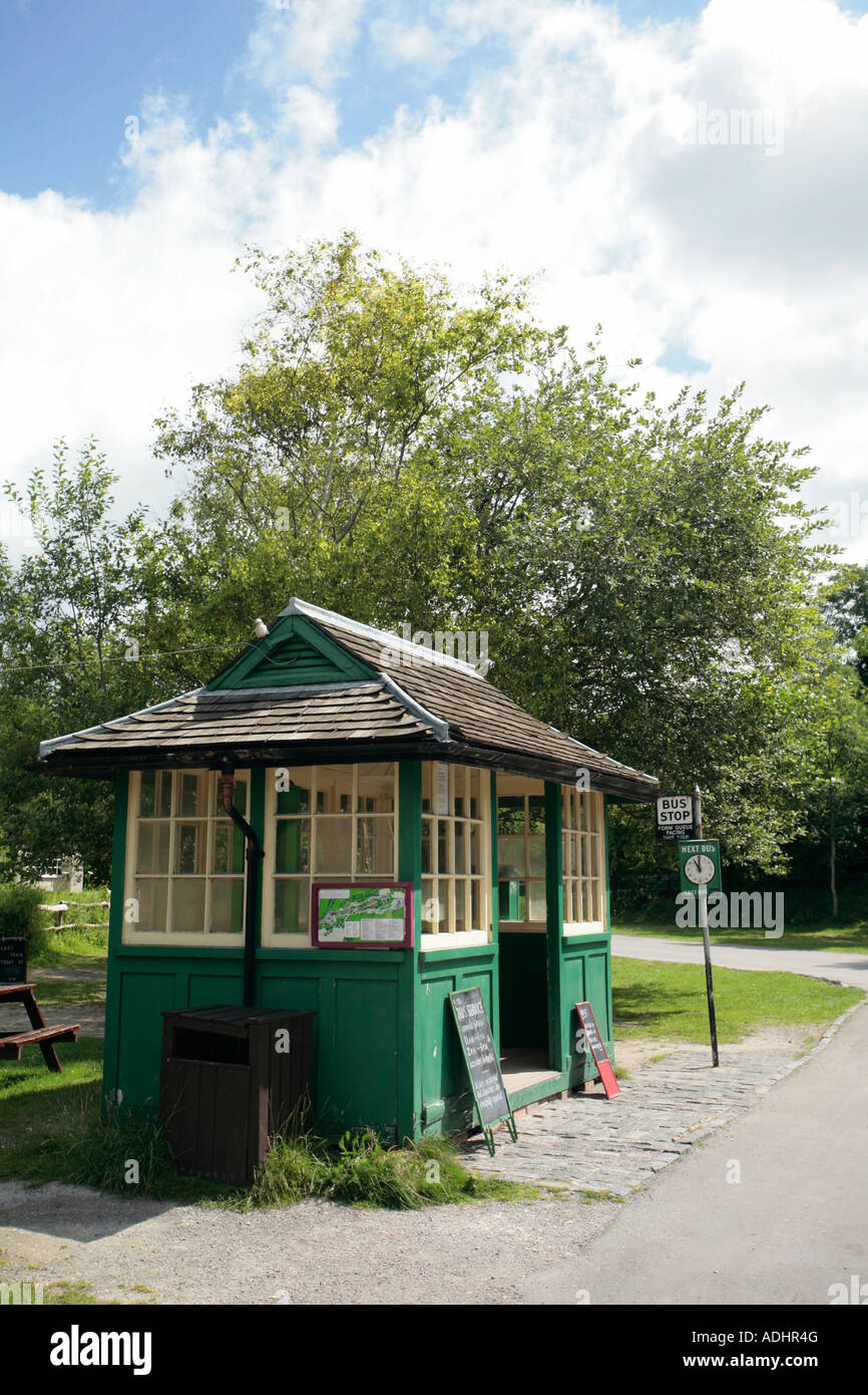 Old fashioned bus shelter reconstructed and on exhibit at Amberley ...