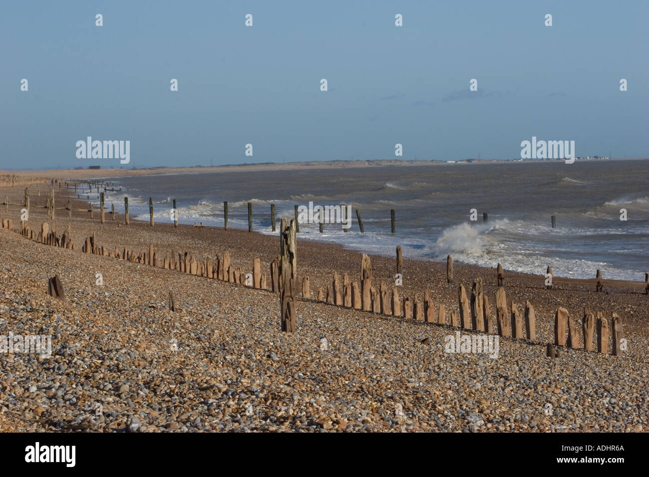 Battered groynes hi-res stock photography and images - Alamy