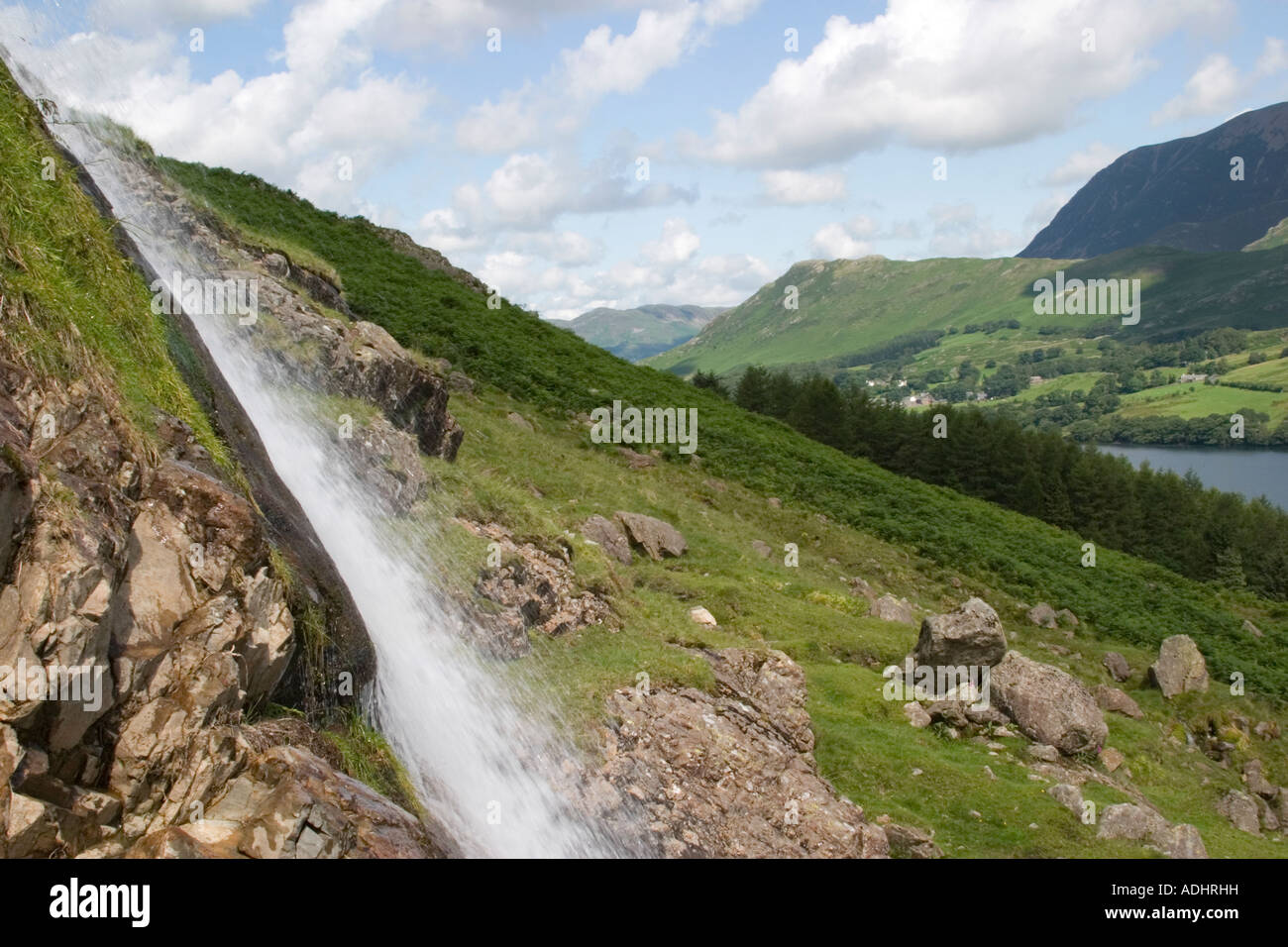 Waterfalls at Buttermere The Lake District Cumbria United Kingdom July ...