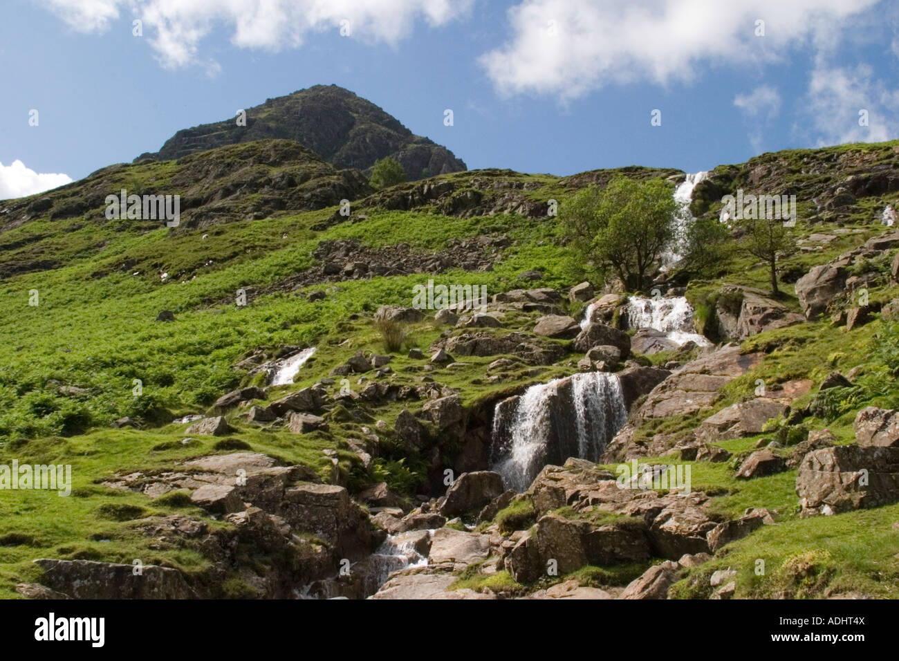 Waterfalls at Buttermere The Lake District Cumbria United Kingdom July ...