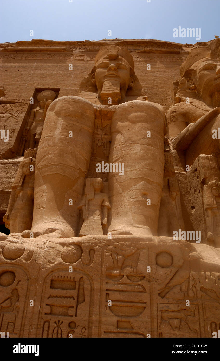 Seated Statue of Ramesses II Colossus, Abu Simbel, West Bank of Lake ...