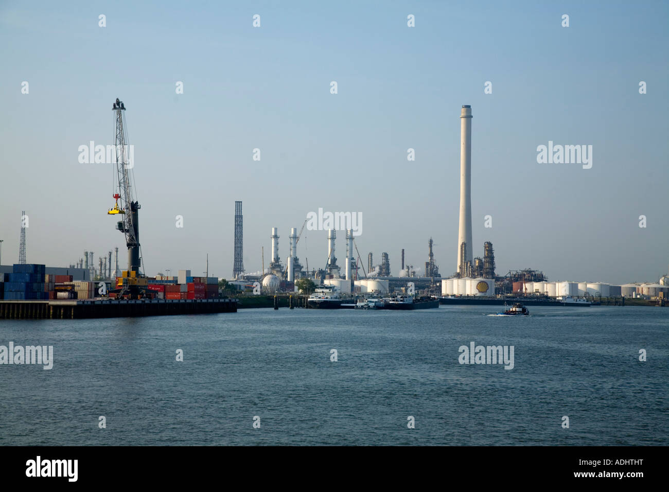 Rotterdam Commercial Shipping Harbor in Holland Stock Photo - Alamy