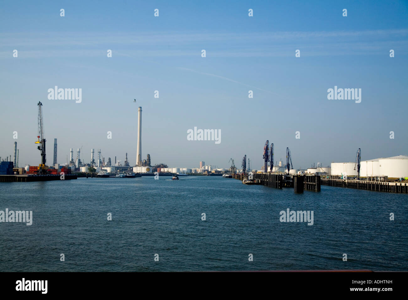 Rotterdam Commercial Shipping Harbor in Holland Stock Photo - Alamy