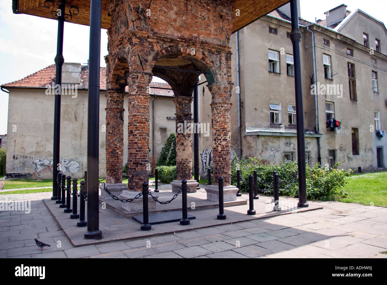 remnant of 1661 Bimah, (raised area where Torah is read in synagogue ...