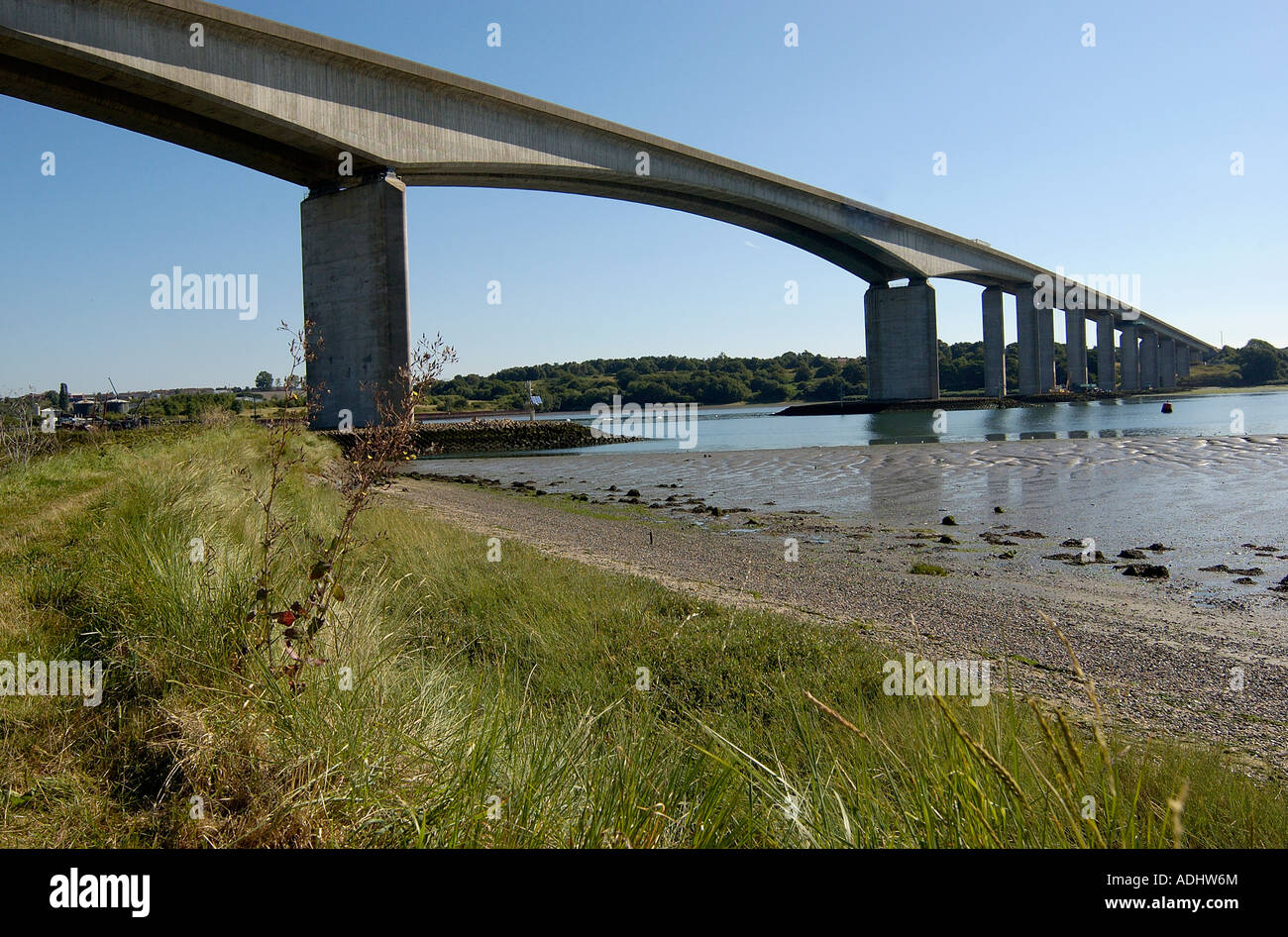 Bridge over River Orwell Suffolk Stock Photo - Alamy