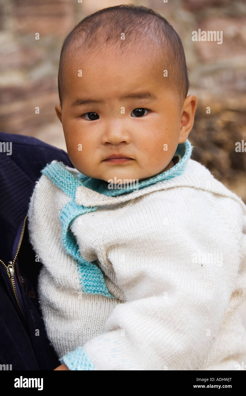 a baby in Wan Xian mountain recreation area Huixian city Henan Province ...