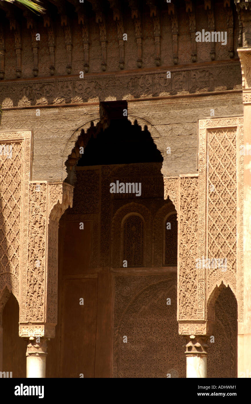 Archway in Saadian dynasty tombs Marrakech Morocco Stock Photo - Alamy