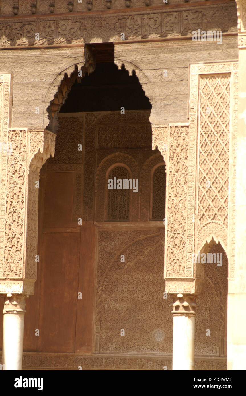 Archway in Saadian dynasty tombs Marrakech Morocco Stock Photo - Alamy