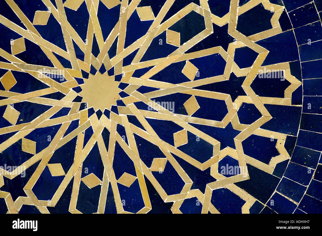 mosaic patterns on display at the ceramic clay works in Fes Morocco ...