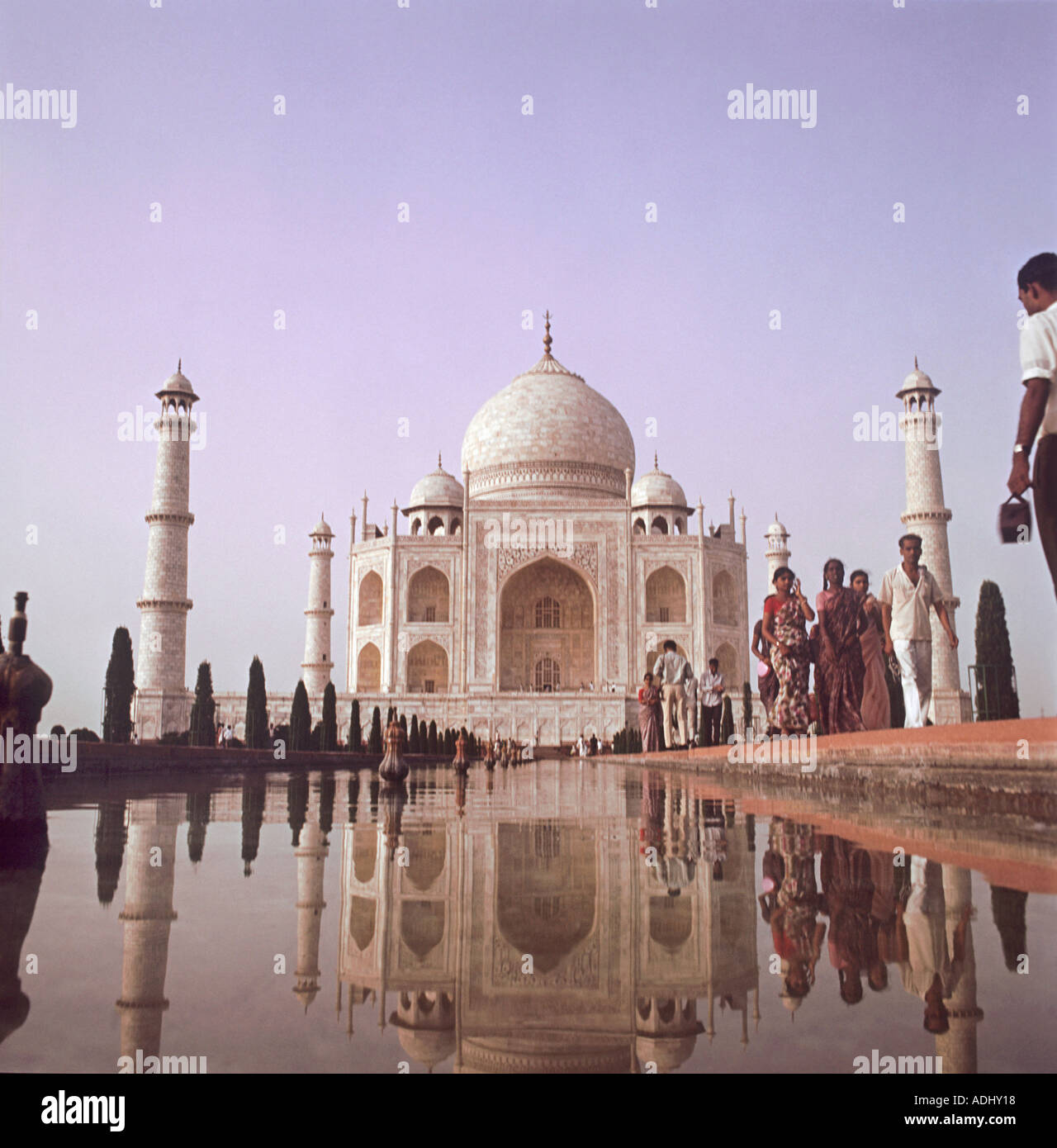 The Taj Mahal at Agra the memorial built by the Emperor Shahjehan to ...
