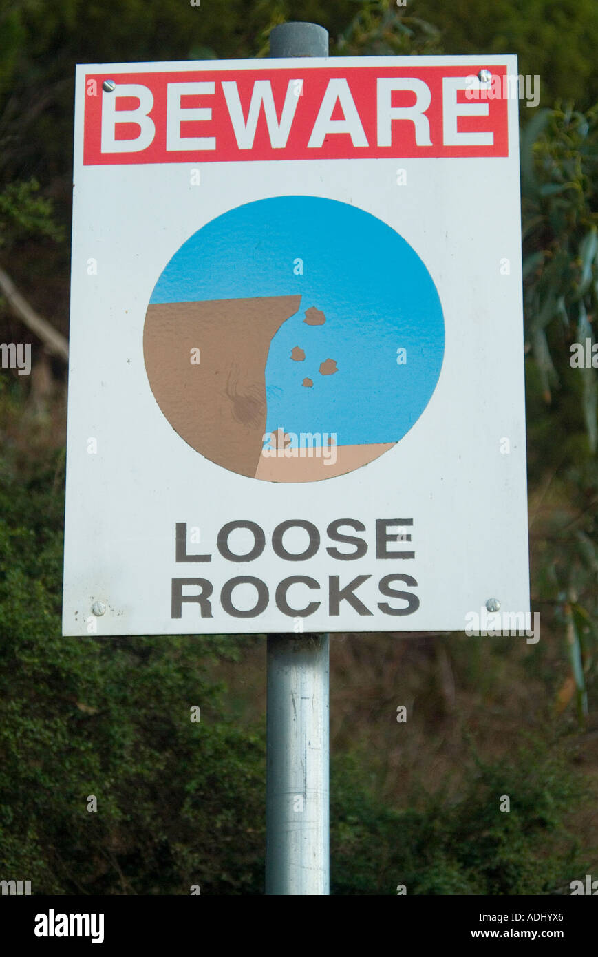 Boulders warning signs hi-res stock photography and images - Alamy