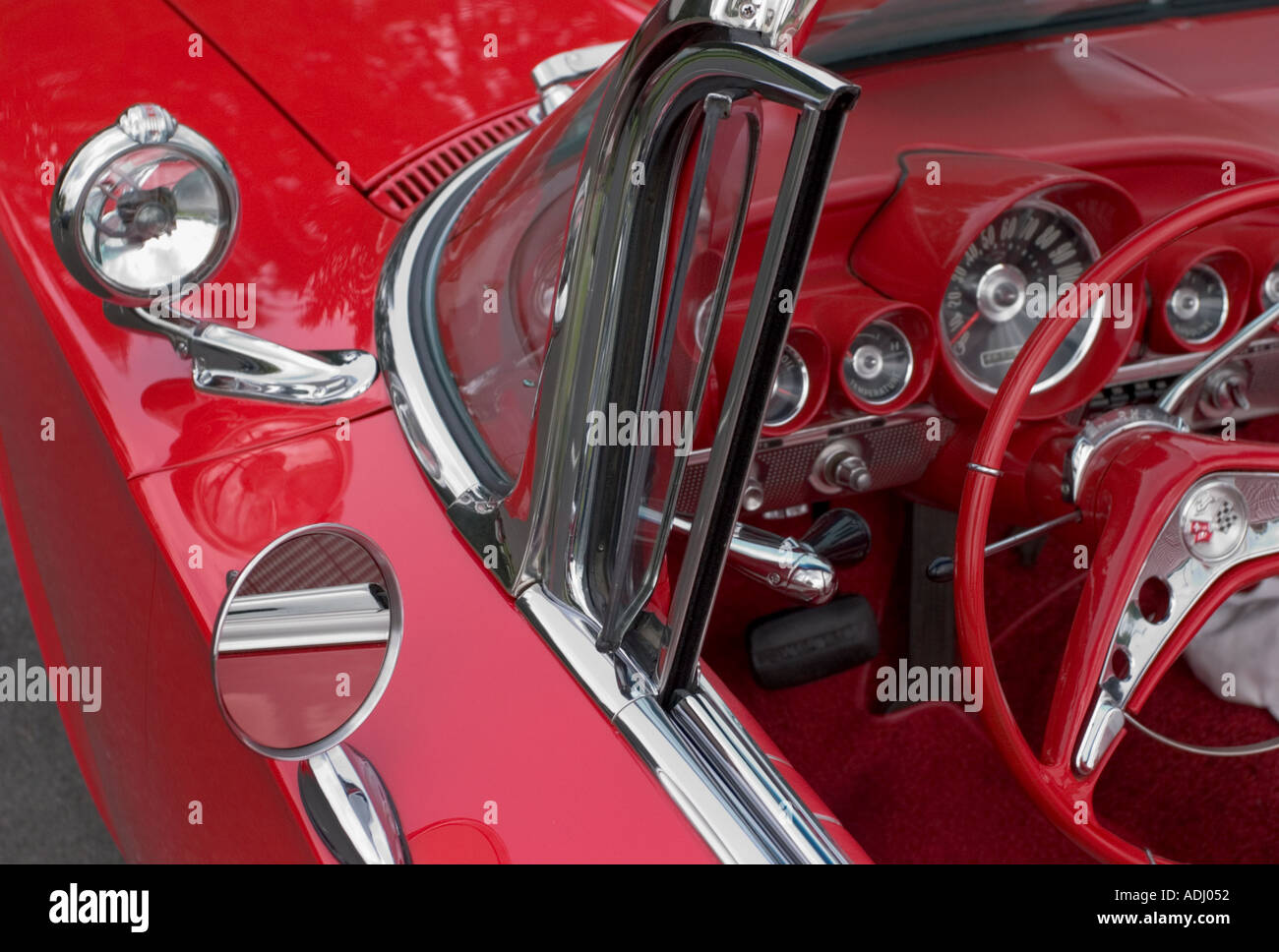 Red 1960 CHEVROLET IMPALA Convertible Stock Photo - Alamy