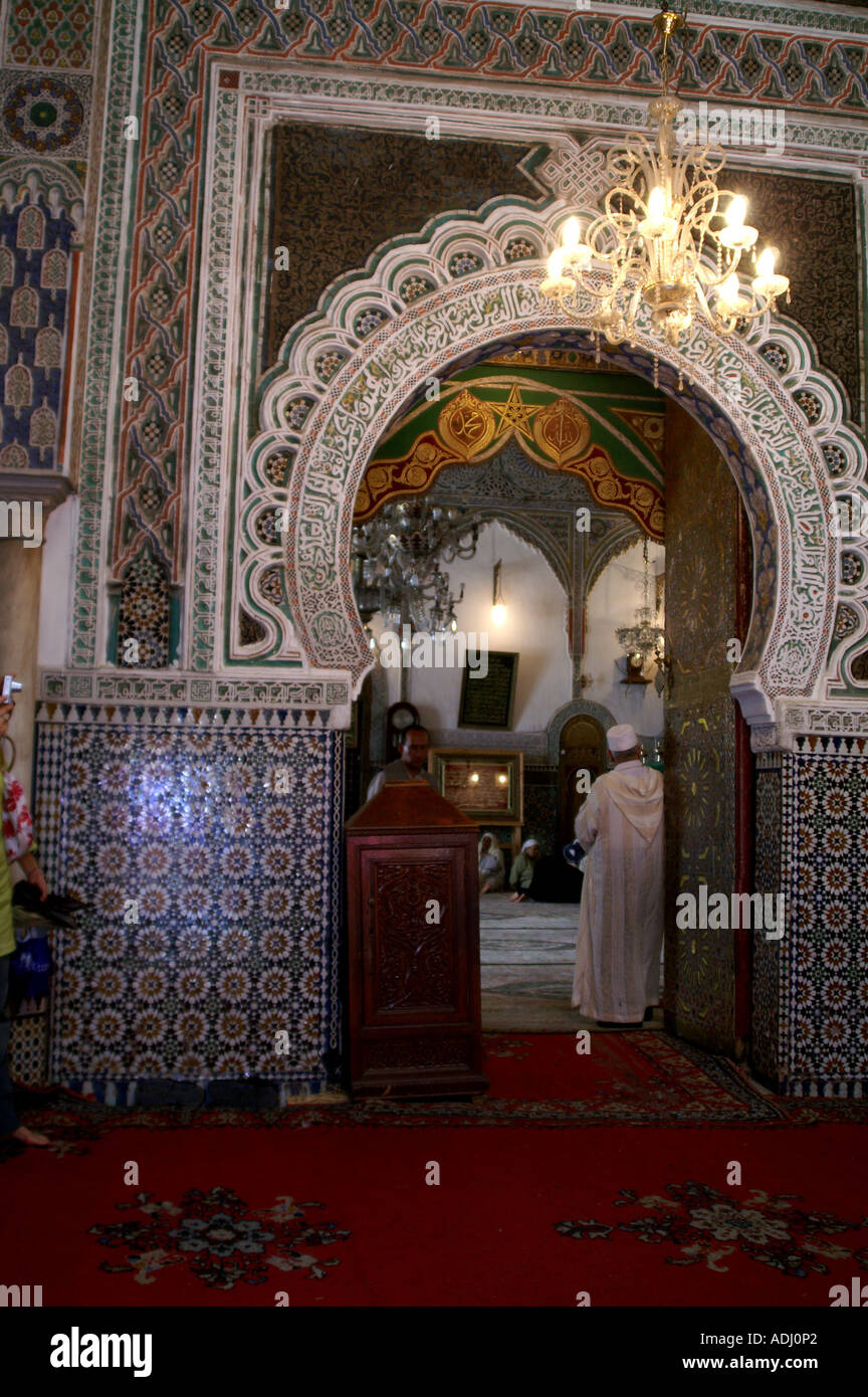 Inside the mosque in Fes Morocco Stock Photo - Alamy