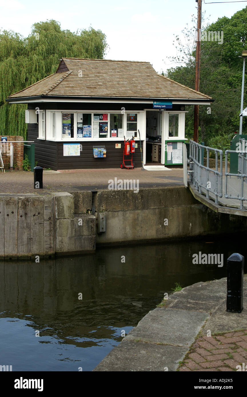 The lock at Hampton Court River Thames London England Stock Photo - Alamy