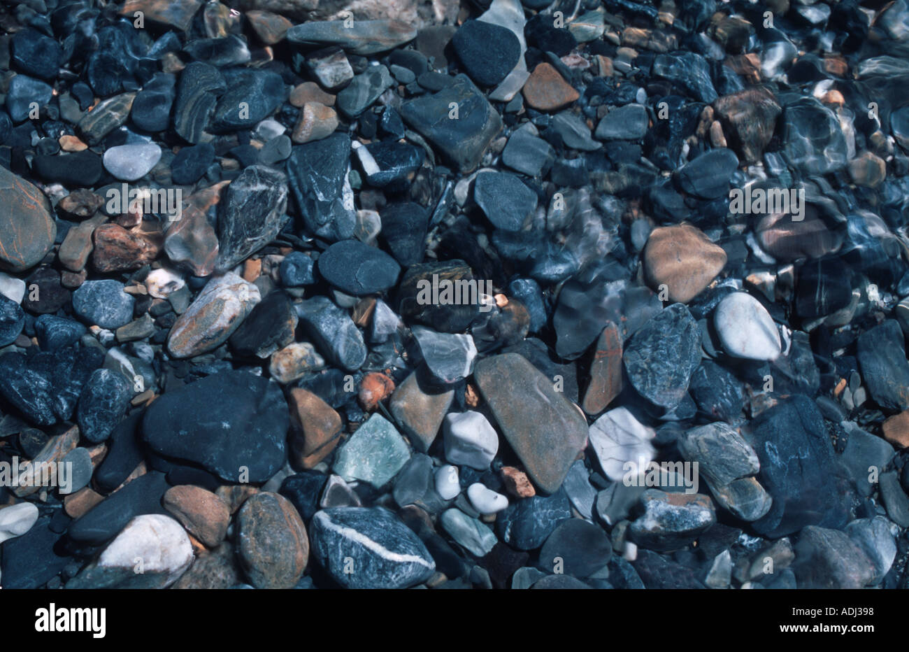 pebbles through water Stock Photo - Alamy