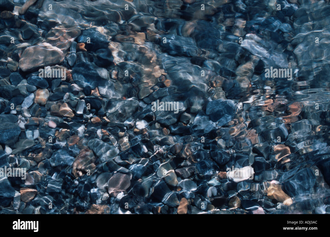 pebbles through water Stock Photo - Alamy