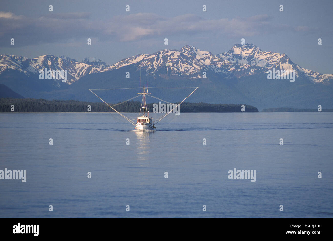Alaskan fishing boat cruises along the Inside Passage in Alaska Stock ...