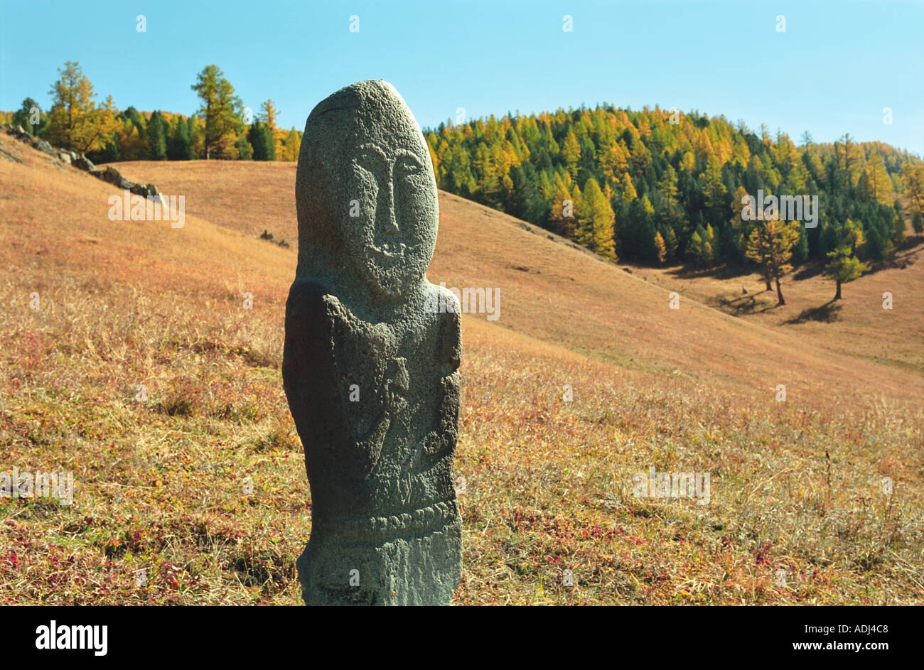 Ancient Stone Figurine of Turkic Warrior also known as Balbal or Menhir ...