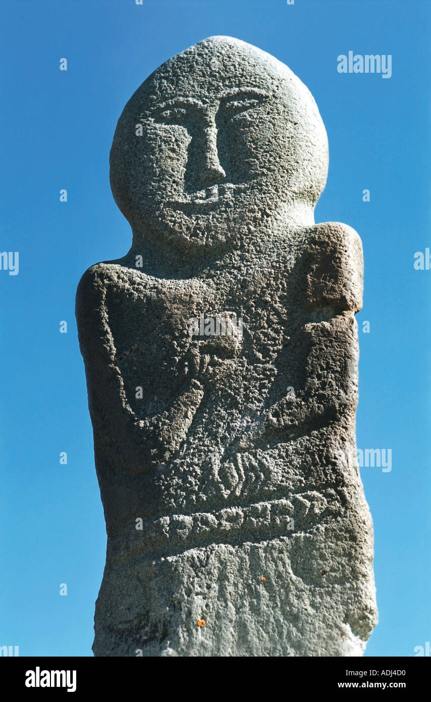 Ancient Stone Figurine of Turkic Warrior also known as Balbal or Menhir ...