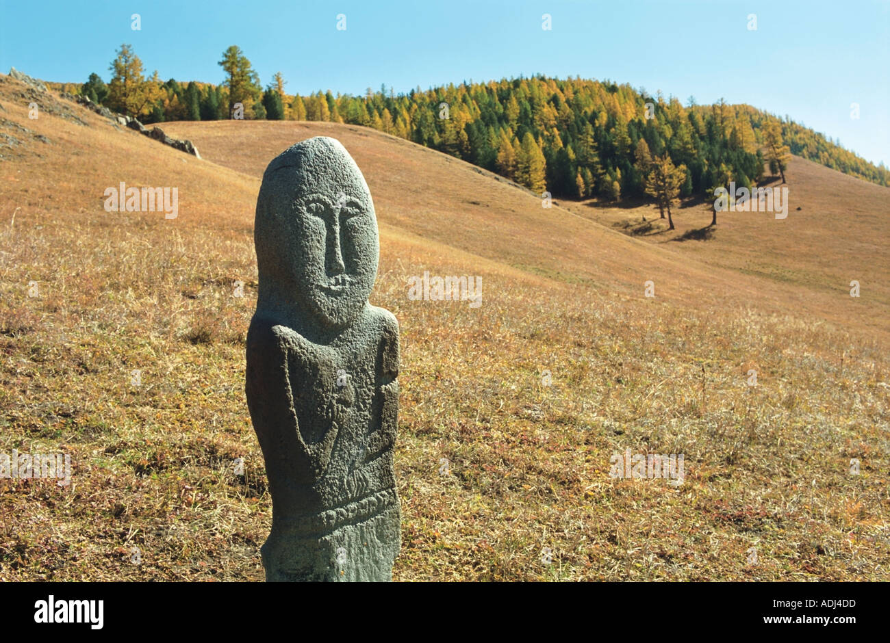 Ancient Stone Figurine of Turkic Warrior also known as Balbal or Menhir ...