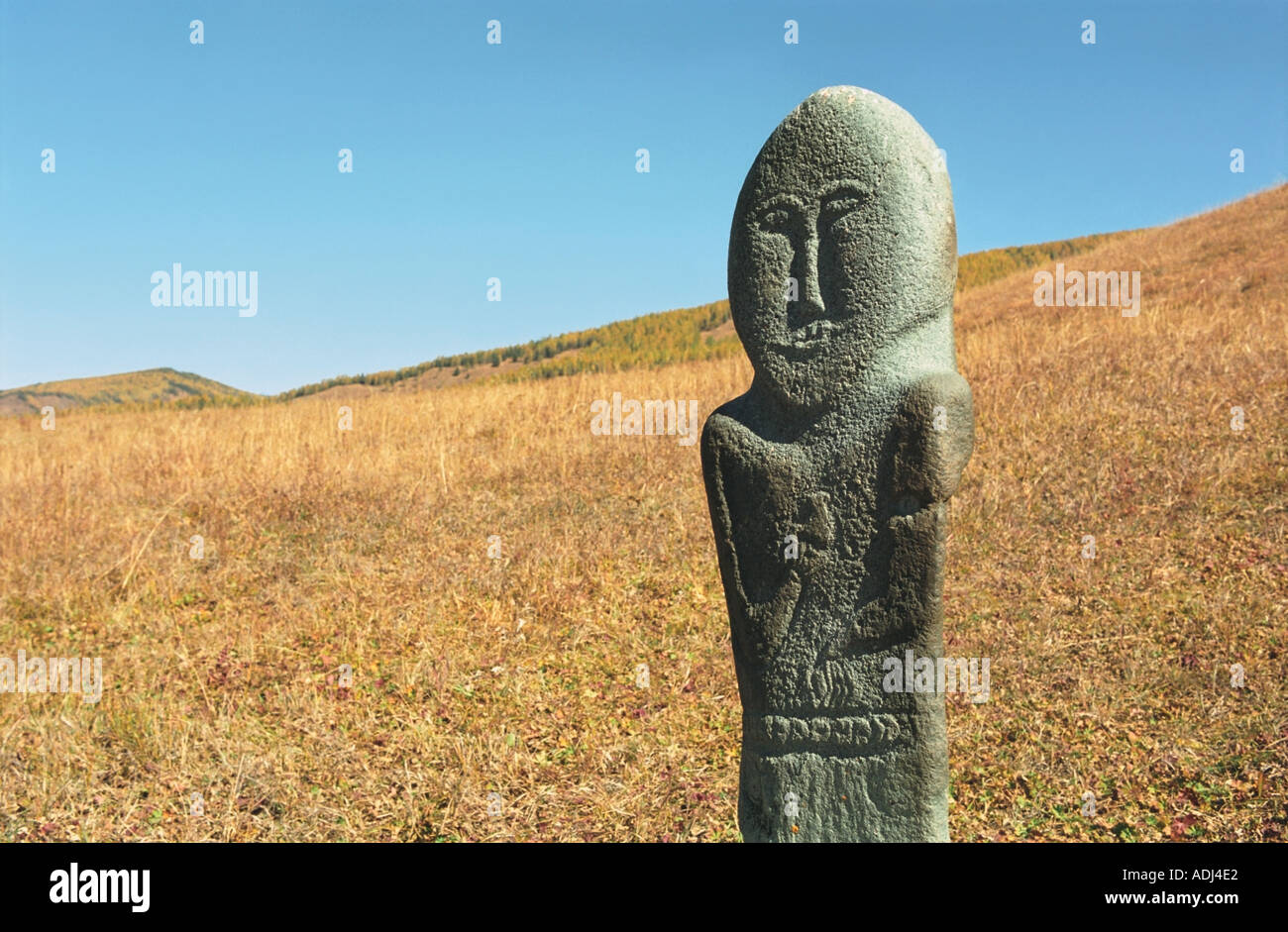 Ancient Stone Figurine of Turkic Warrior also known as Balbal or Menhir ...