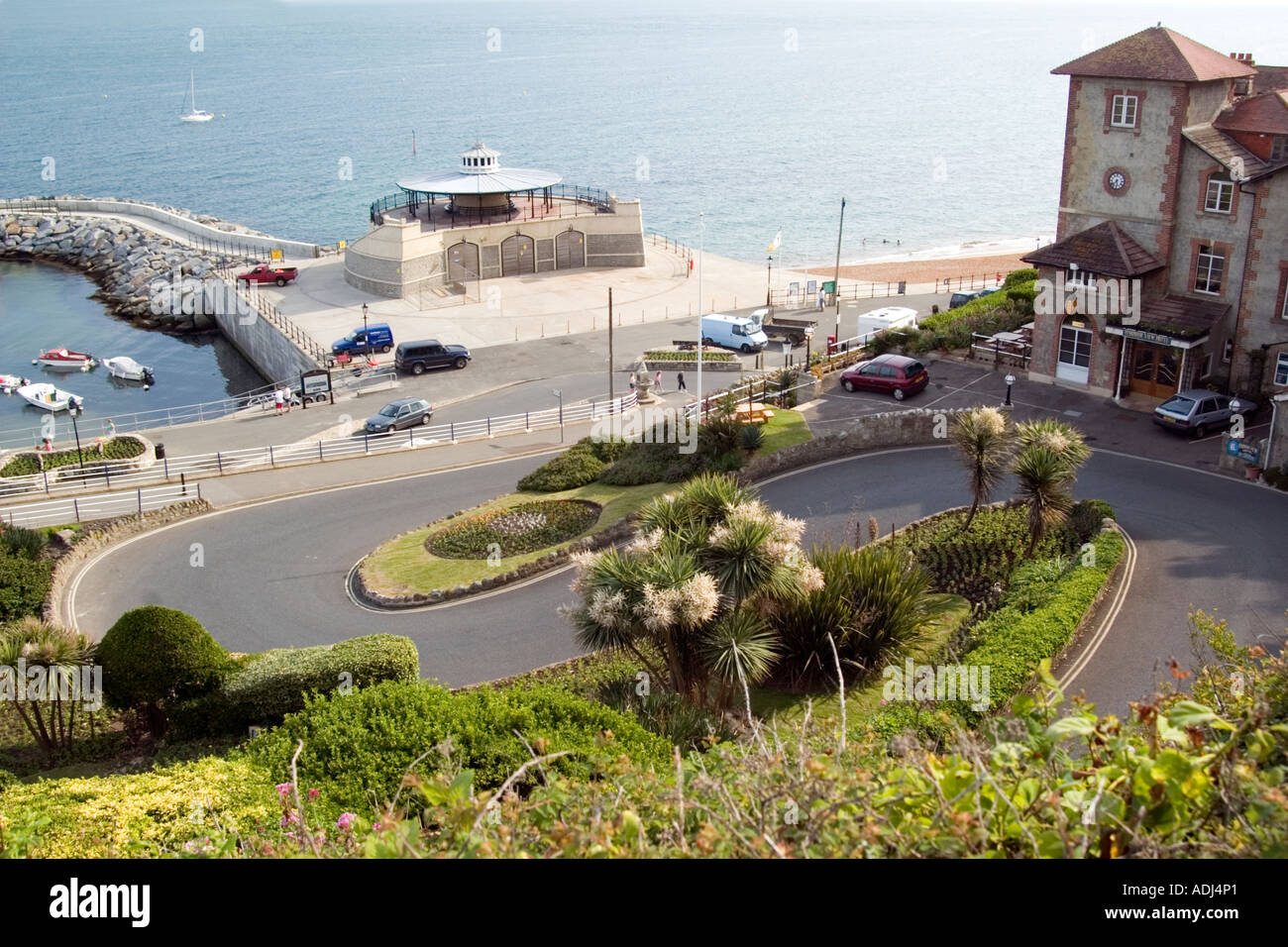 road to esplanade Ventnor Cascades Ventnor Seafront and beach Isle of ...