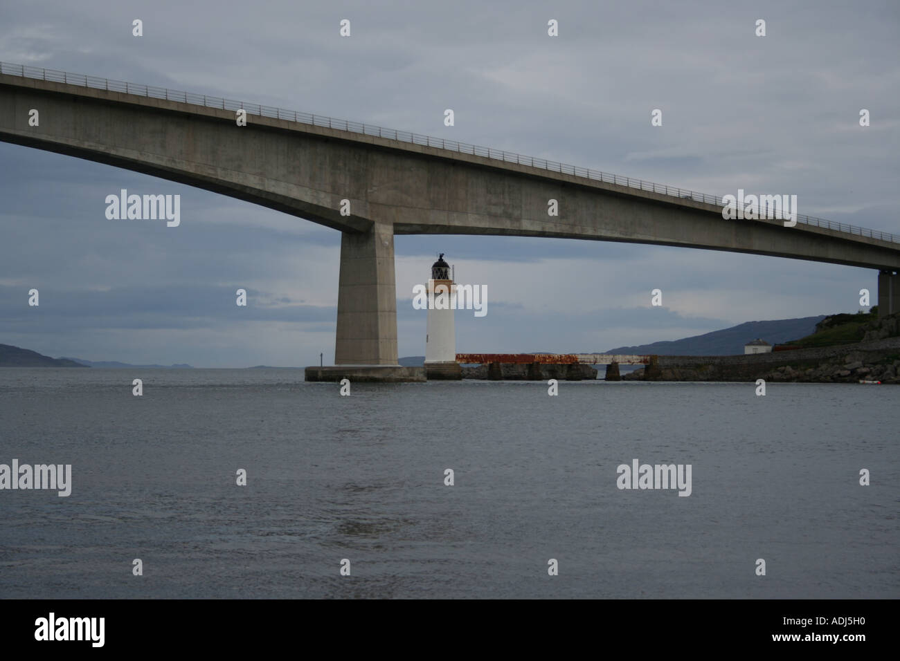 Skye bridge and lighthouse from Kyleakin Isle of Skye Scotland June ...