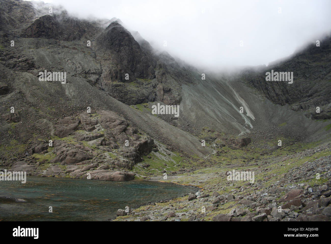 peaks surrounding Coire Laggan Cullin hills isle of Skye Scotland June ...