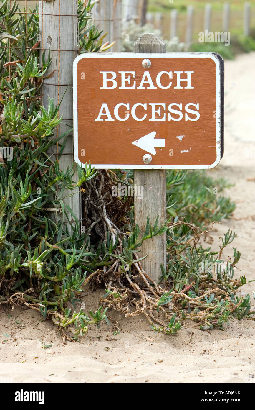 Beach Access sign San Francisco, California Stock Photo - Alamy