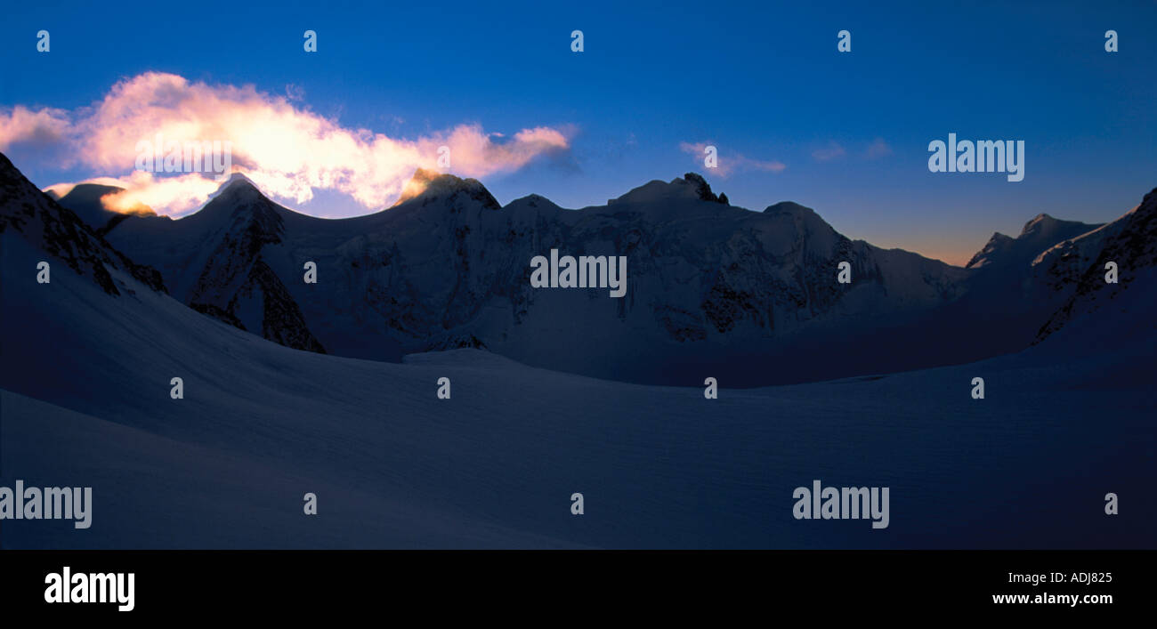 Unique atmospheric phenomenon mountainous double shadows on clouds The ...