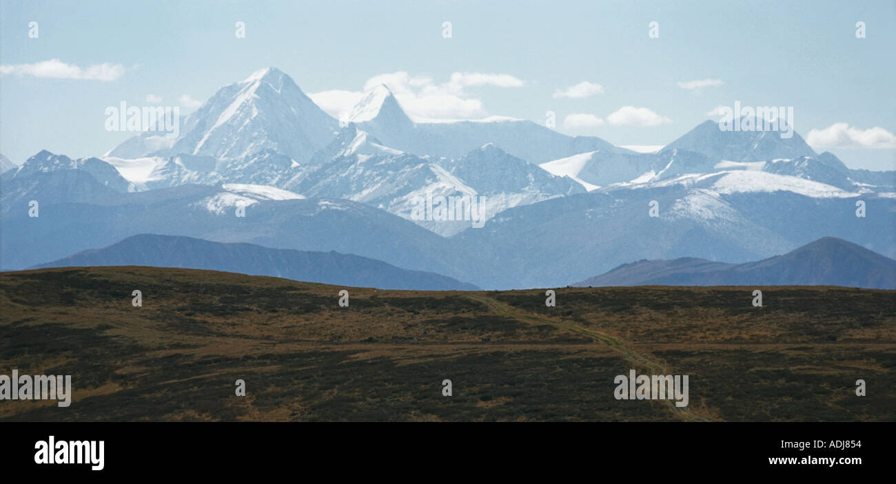 The highest peak of Siberia the Belukha Mount Altai Russia Stock Photo ...