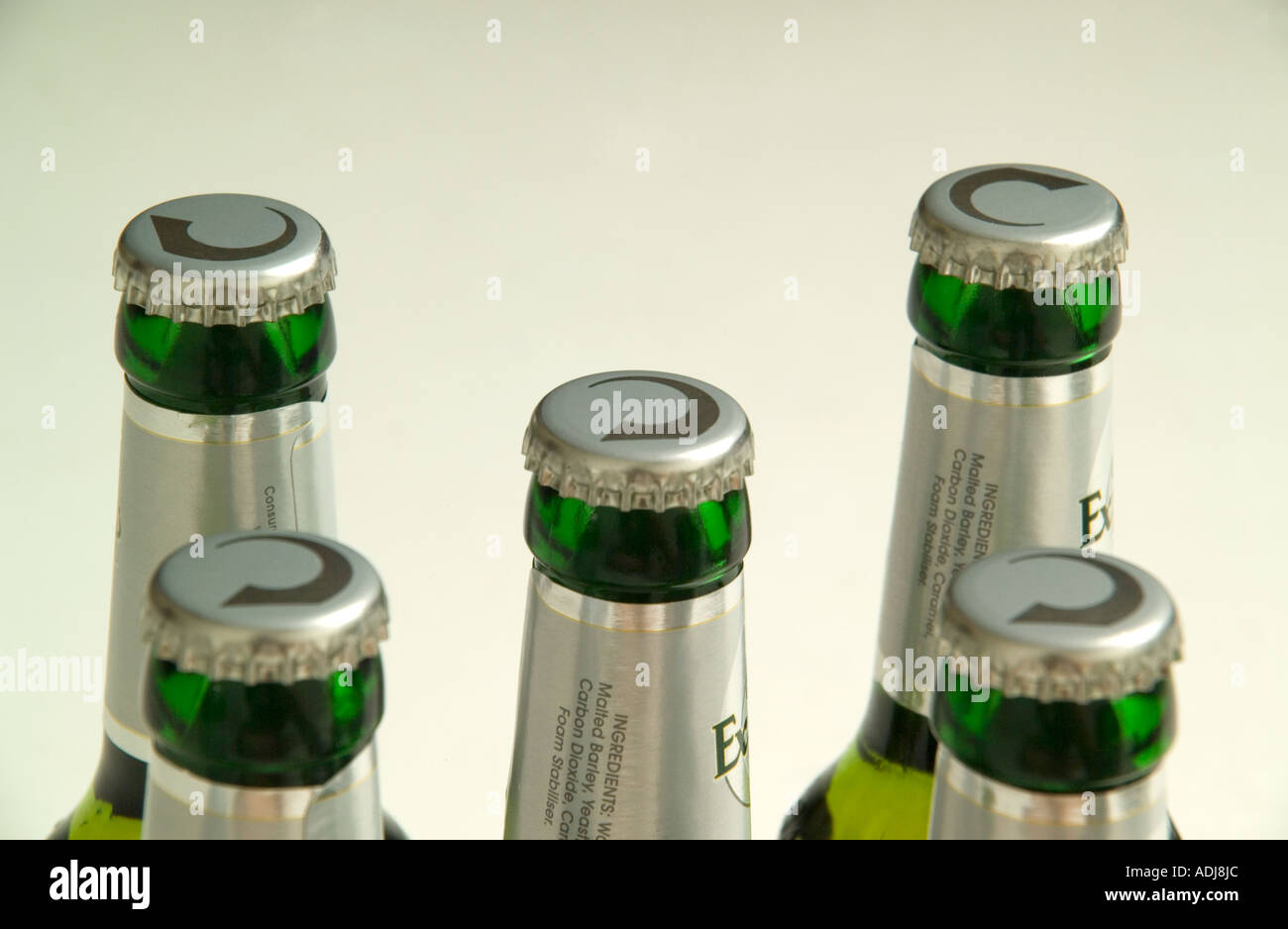 lager bottle tops Stock Photo - Alamy