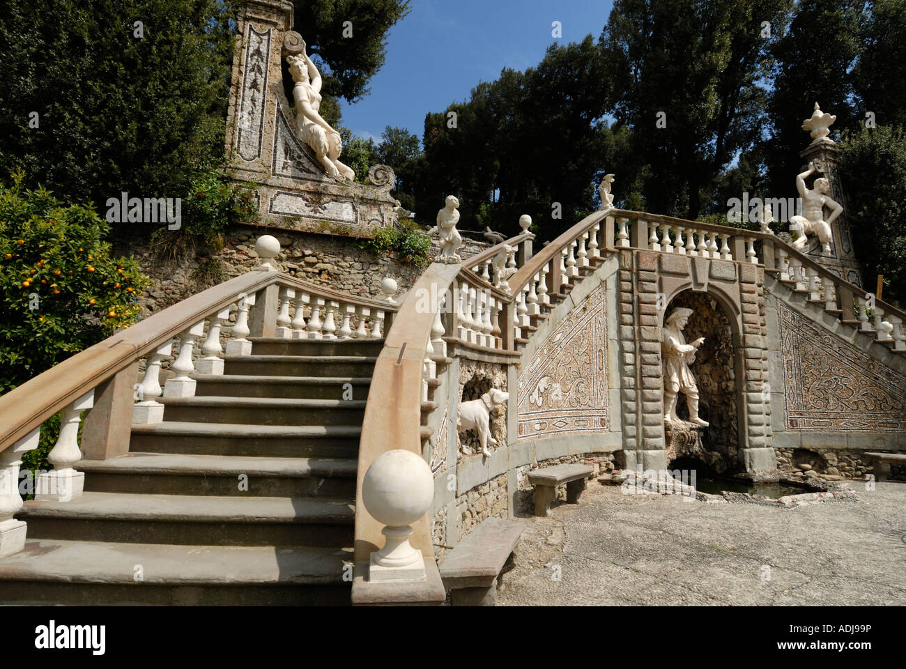 Italy, Tuscany, Collodi. The historic Gardens of villa Garzoni Stock ...