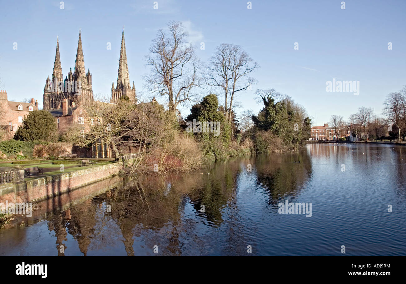 Lichfield Cathederal Minster Pool Stock Photo - Alamy