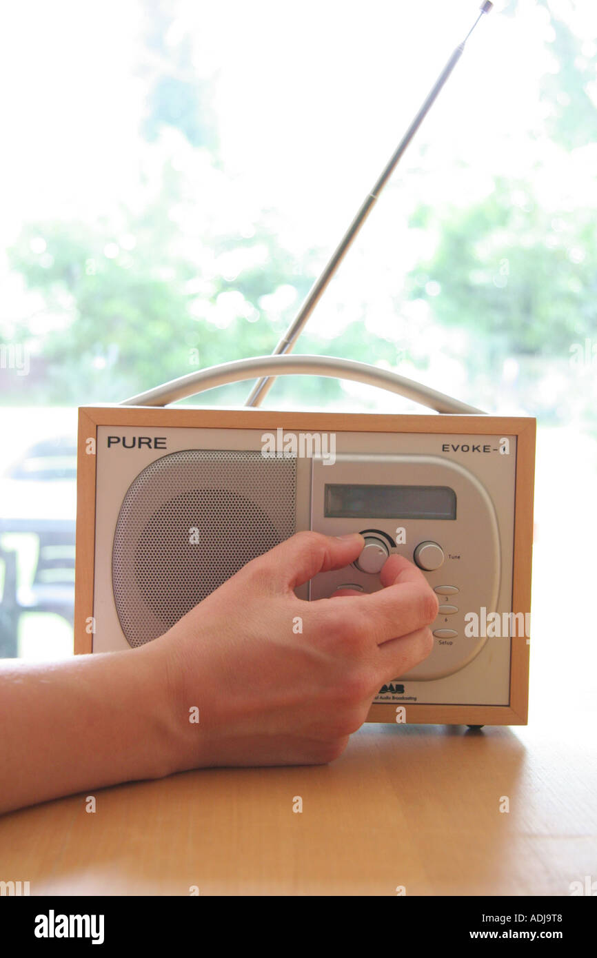 tuning a digital radio Stock Photo - Alamy