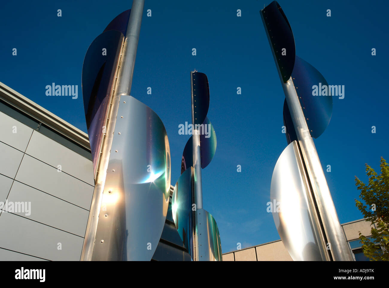 Modern metal public sculpture in harlow Esssex UK Stock Photo - Alamy
