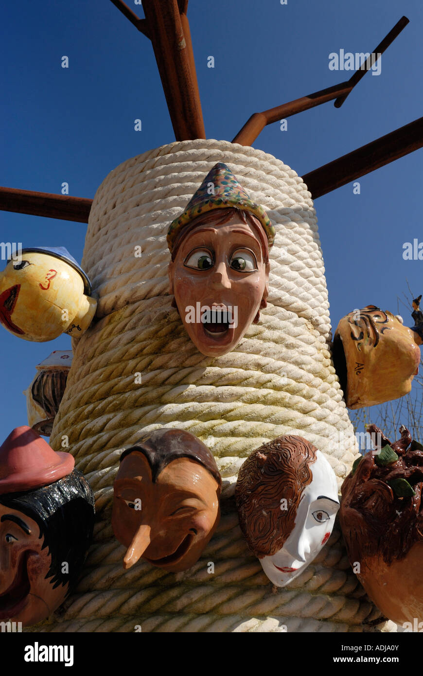Italy, Tuscany, Collodi. Pinocchio's sculpture in the central square of ...
