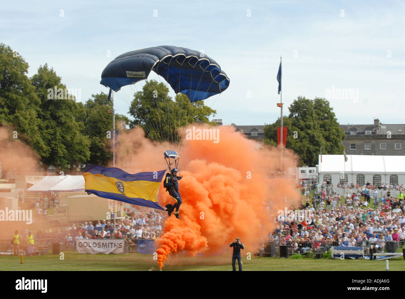Tigers freefall parachute display team, Shrewsbury Show, Shropshire, UK ...