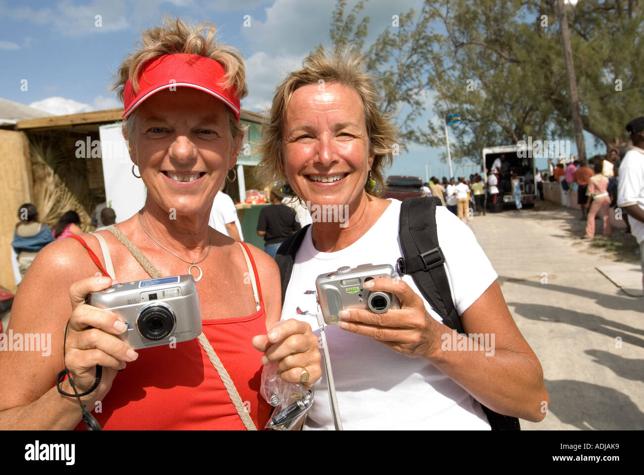 GREATER EXUMA BAHAMA GEORGE TOWN Women taking pictures at National ...