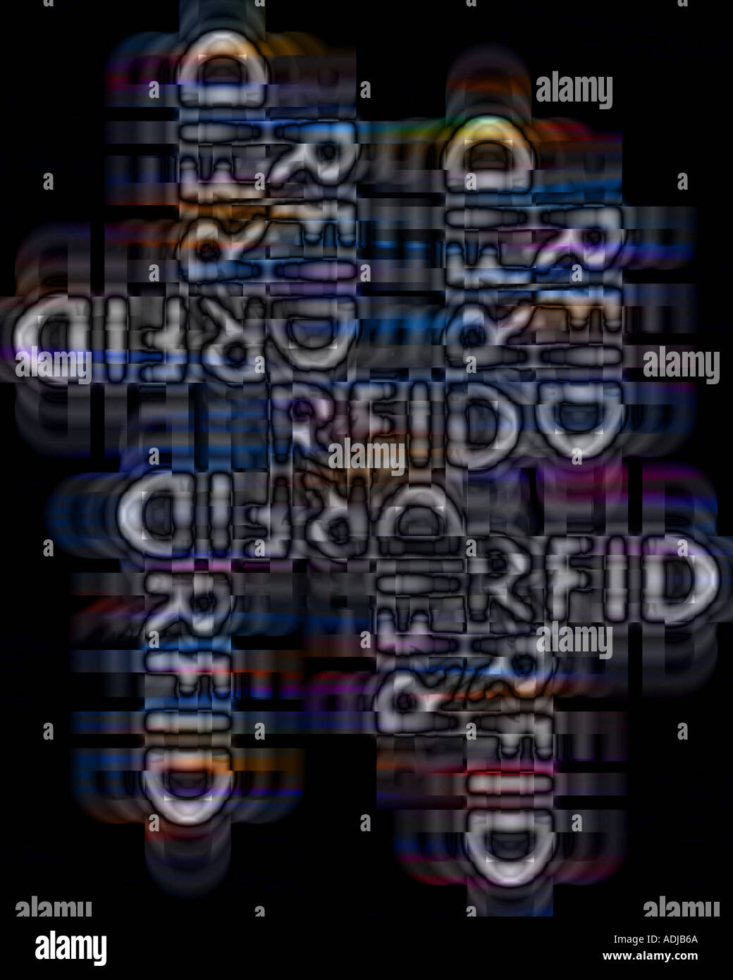 RFID RFID RFID A pattern of words suitable for background use Stock ...