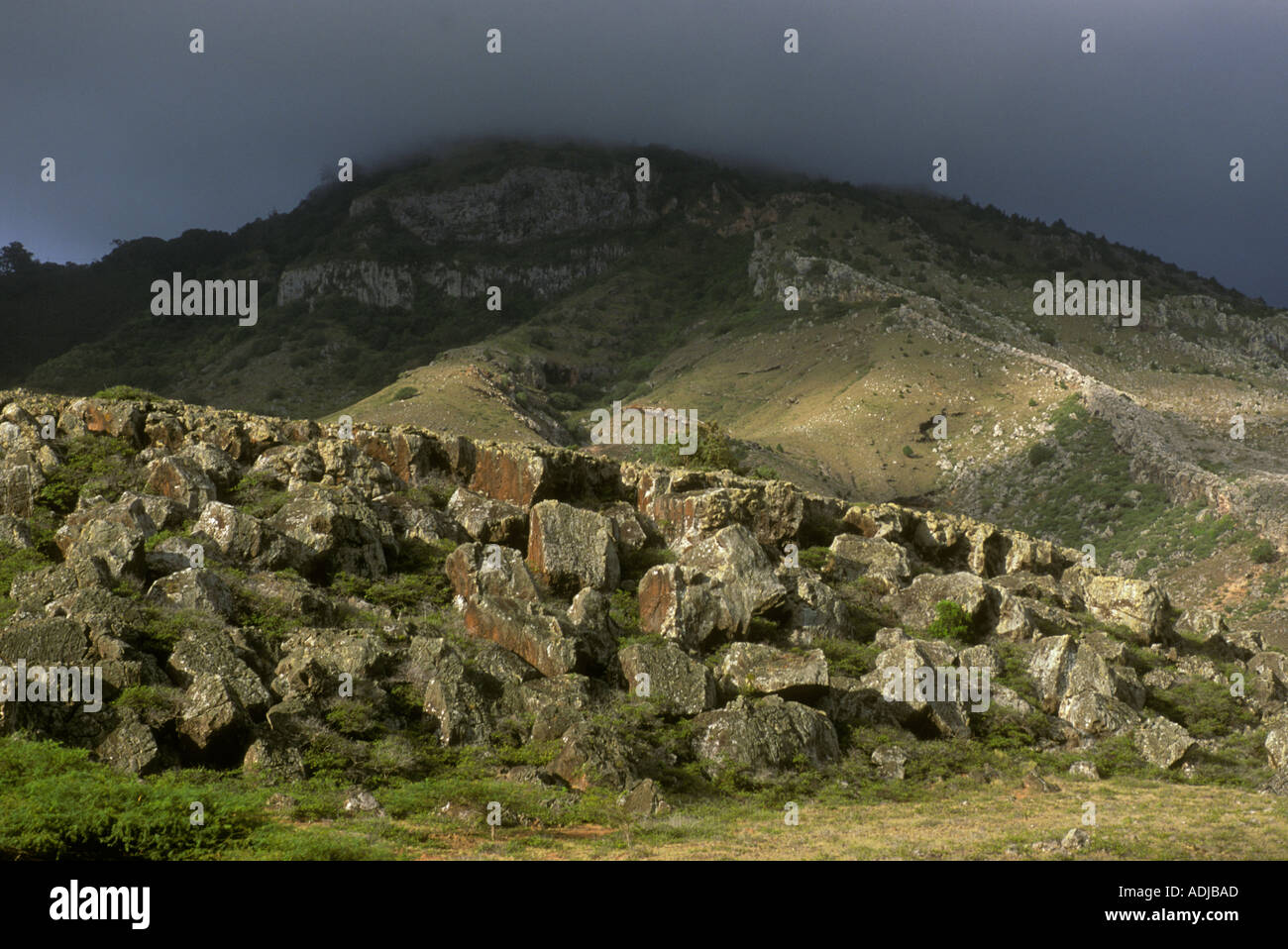 ASCENSION ISLAND, South Atlantic Ocean, Basalt blocks known as Sugar ...